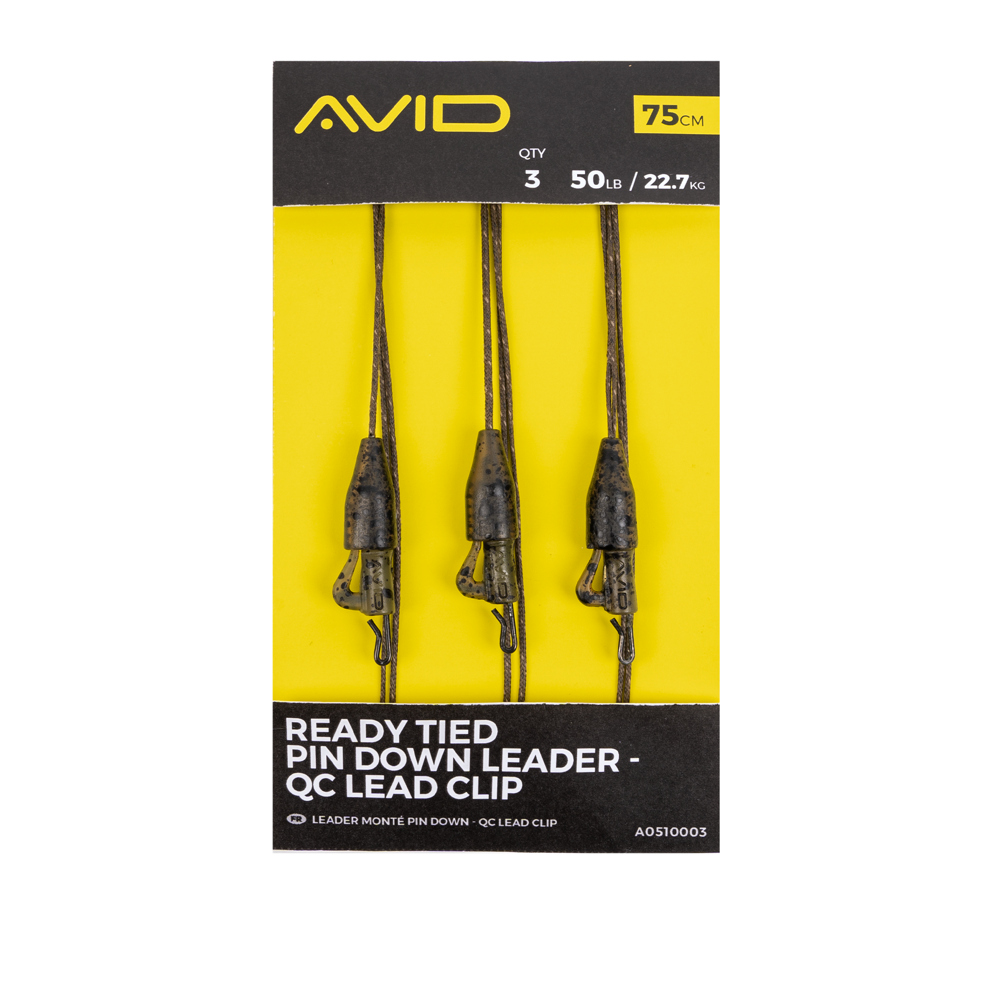 Ready Tied Pin Down Leader - QC Lead Clip | Avid Carp